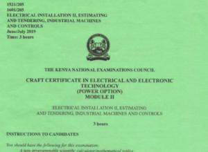 Certificate in electrical and electronic engineering module 2 KNEC past ...