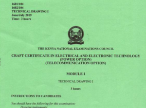 Certificate in electrical and electronic engineering module 1 KNEC past ...