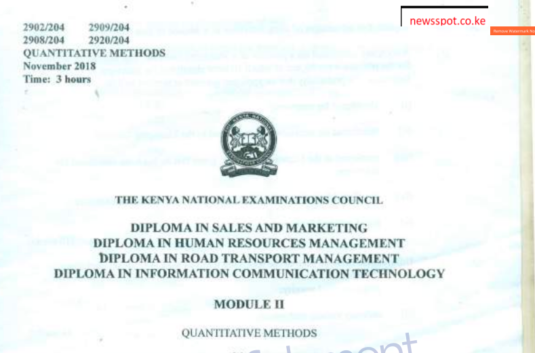 Certificate ICT module 1 KNEC past papers » newsspot.co.ke