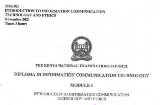 Introduction to ICT and Ethics notes pdf » newsspot.co.ke