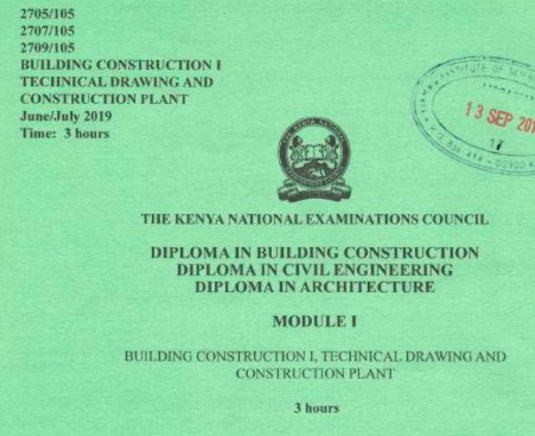 Technical drawing KNEC past papers module 1 2 3 » newsspot.co.ke