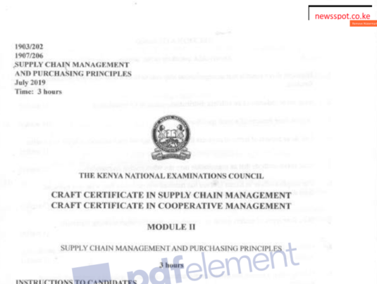 Supply chain management & purchasing principles KNEC past papers ...