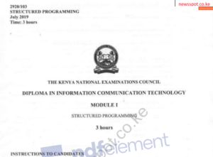 Structured programming KNEC past papers latest » newsspot.co.ke